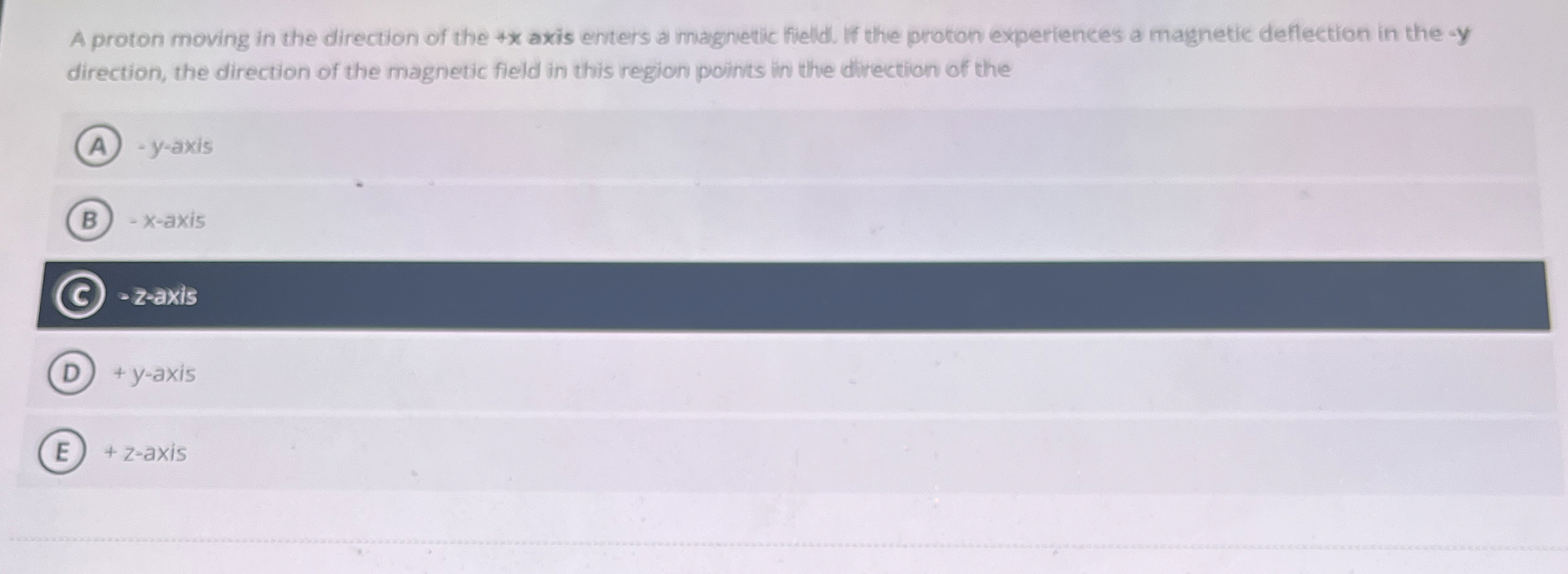 Solved A proton moving in the direction of the +x ﻿axis | Chegg.com