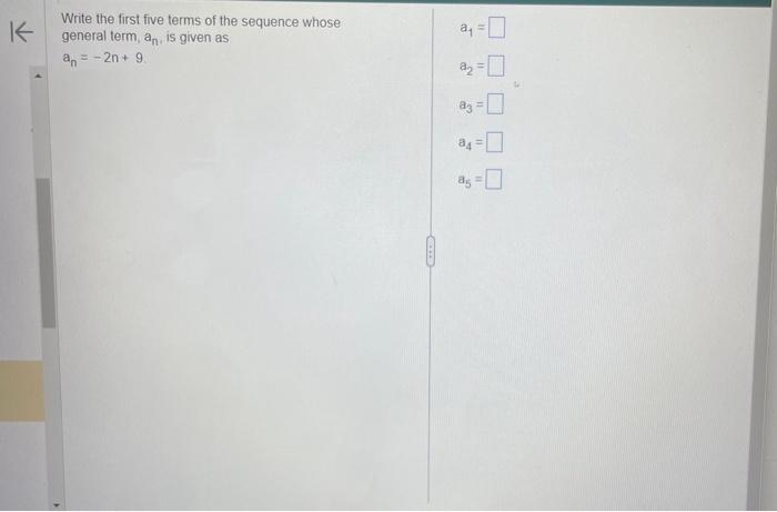 Solved Write the first five terms of the sequence whose | Chegg.com
