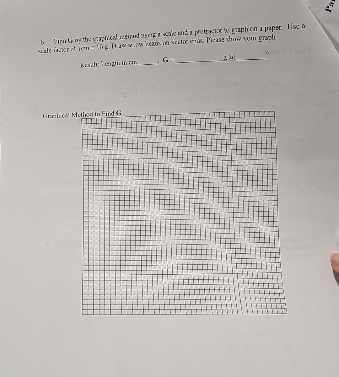 6 Find G by the graphical method using a scale and a | Chegg.com