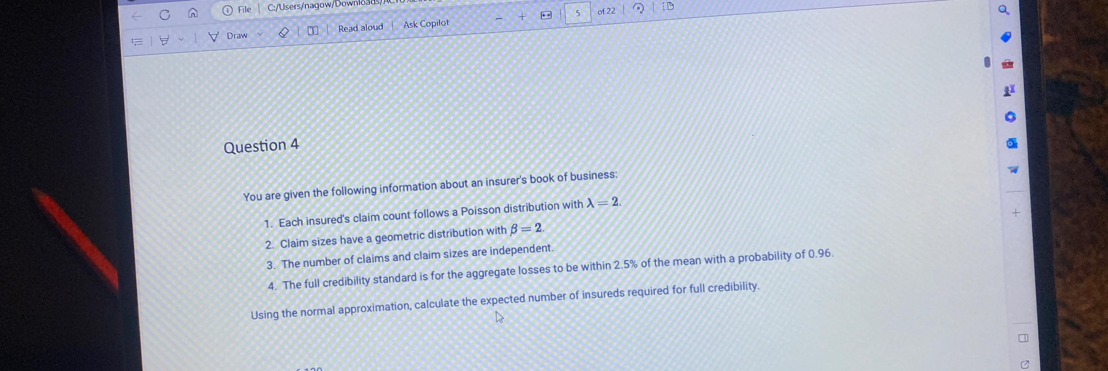 Solved Question 4You are given the following information | Chegg.com