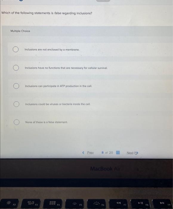 Solved Which of the following statements is false regarding | Chegg.com