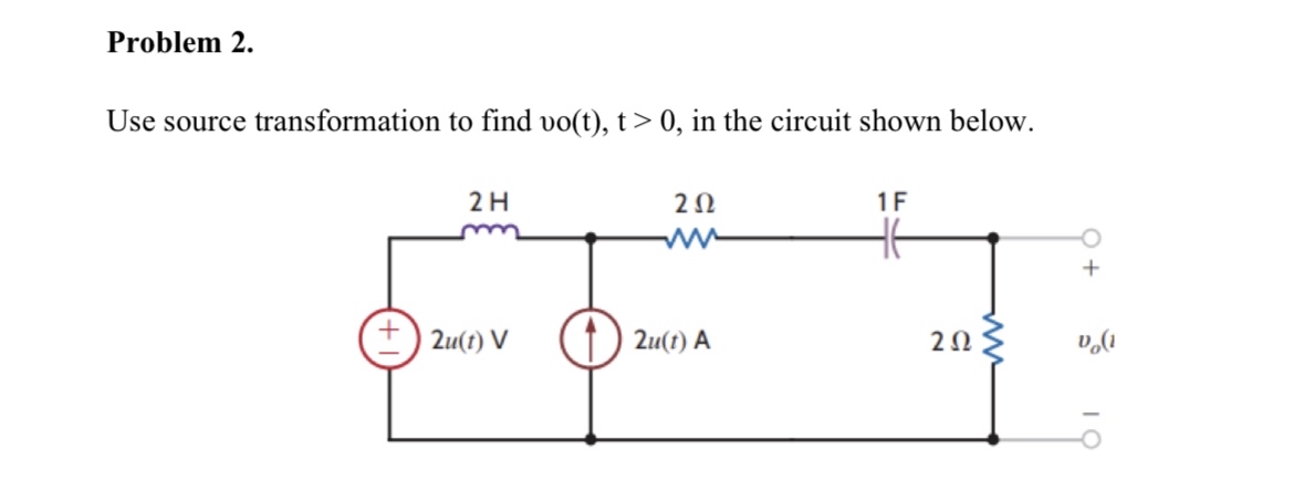 Solved Problem 2.Use source transformation to find | Chegg.com