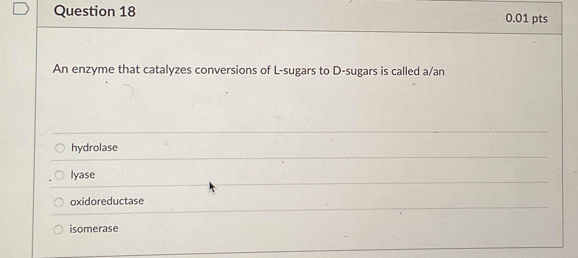 Solved Question 18An enzyme that catalyzes conversions of | Chegg.com