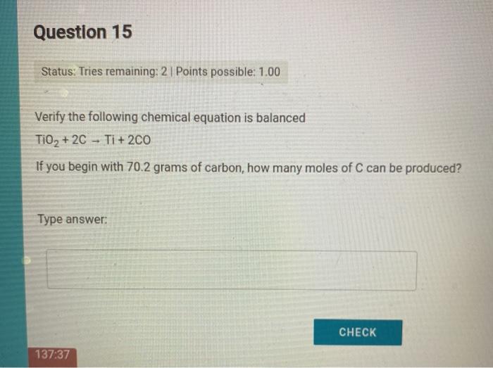 Solved Question 12 Status: Tries remaining: 21 Points | Chegg.com