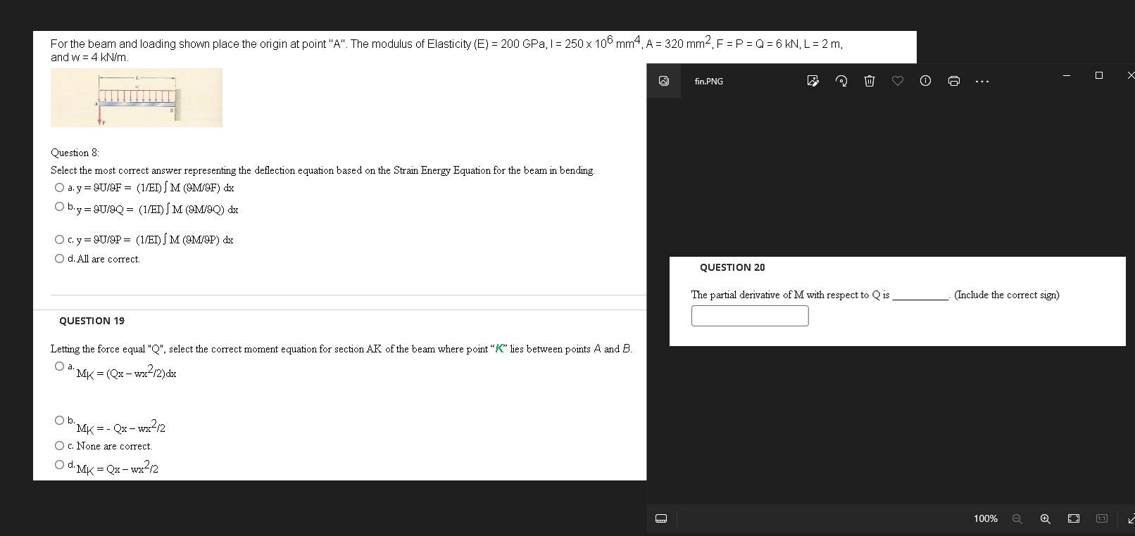Solved For the beam and loading shown place the origin at | Chegg.com