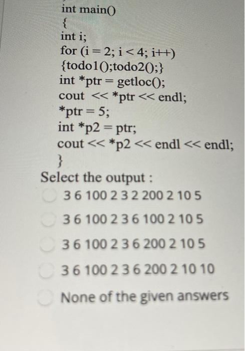 Solved #include using namespace std; void todo 10 { static | Chegg.com