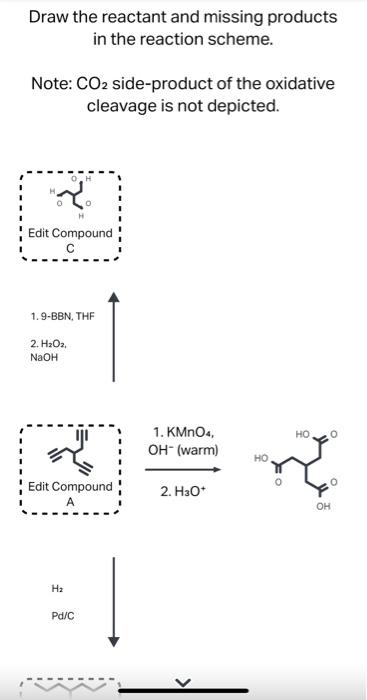 Solved Draw the reactant and missing products in the | Chegg.com
