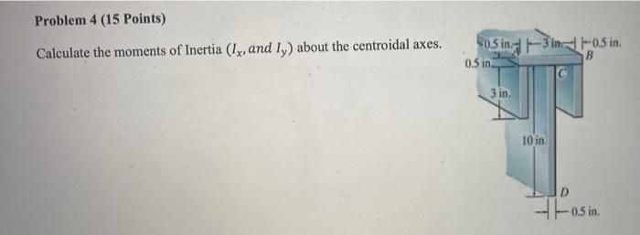 Solved Calculate the moments of Inertia (Ix, and Iy) about | Chegg.com