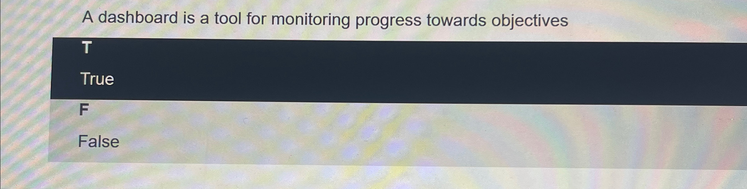 Solved A dashboard is a tool for monitoring progress towards | Chegg.com