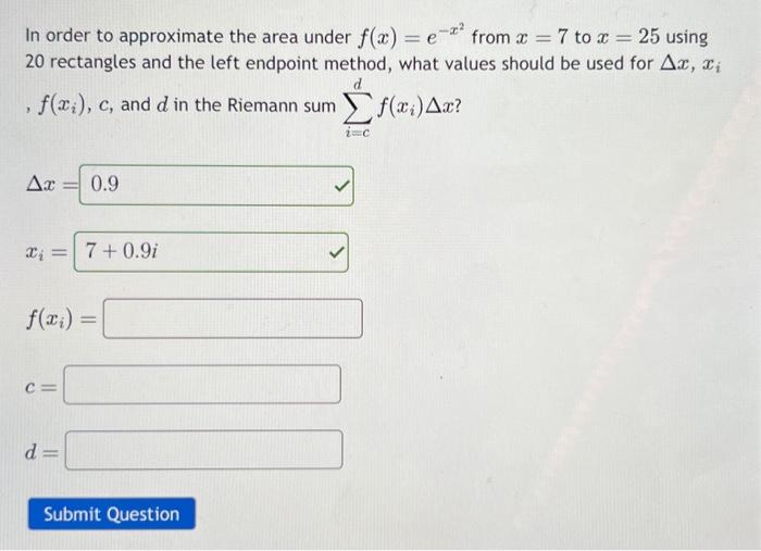 Solved In order to approximate the area under f(x)=e−x2 from | Chegg.com