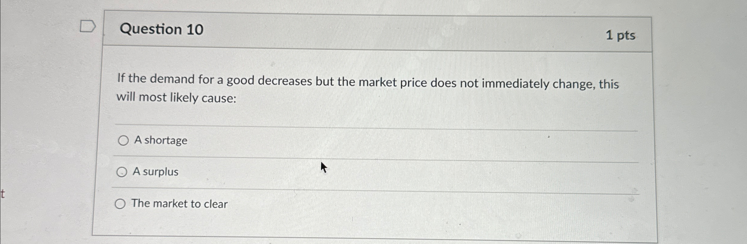 Solved Question 101 ﻿ptsIf the demand for a good decreases | Chegg.com