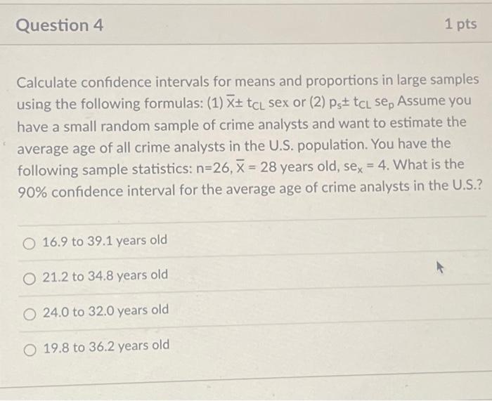Solved Calculate confidence intervals for means and | Chegg.com