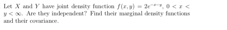 Let x ﻿and Y ﻿have joint density function | Chegg.com