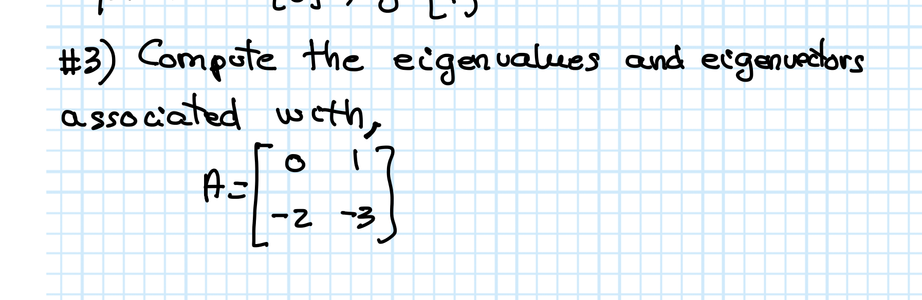 Solved #3) ﻿Compote the eigenvalues and | Chegg.com