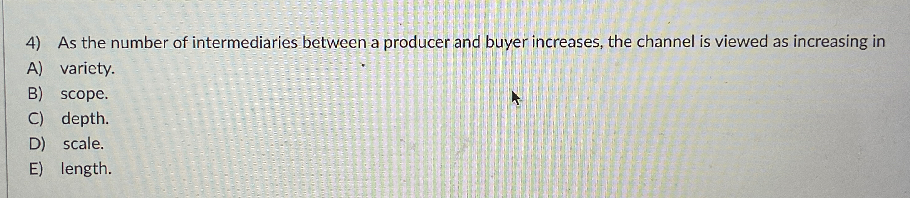 Solved As the number of intermediaries between a producer | Chegg.com