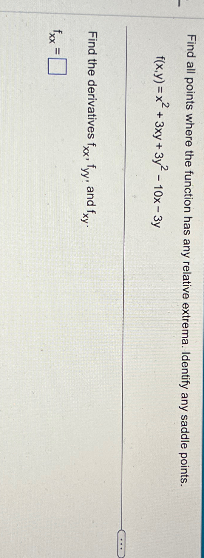 Solved Find all points where the function has any relative | Chegg.com
