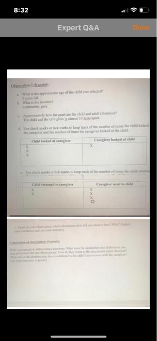 Insert PSY 230_ Assignment - Attachment Observation | Chegg.com