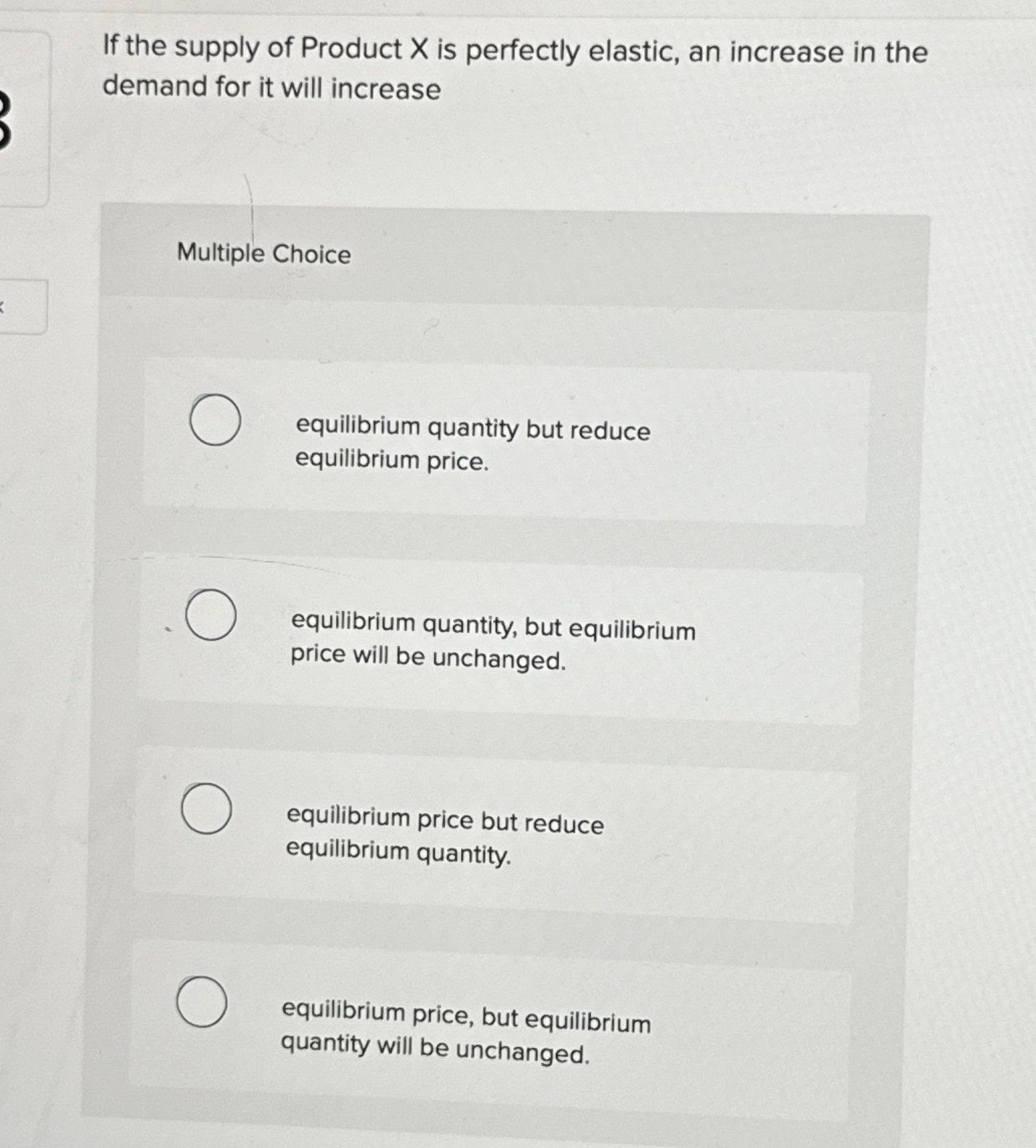 Solved If the supply of Product x ﻿is perfectly elastic, an | Chegg.com