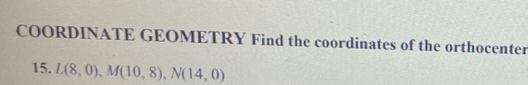 Solved COORDINATE GEOMETRY Find the coordinates of the | Chegg.com