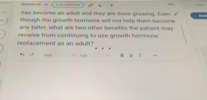 Growth hormone replacement therapy is used in | Chegg.com
