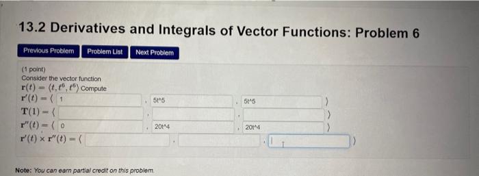 Solved 13.2 Derivatives and Integrals of Vector Functions: | Chegg.com