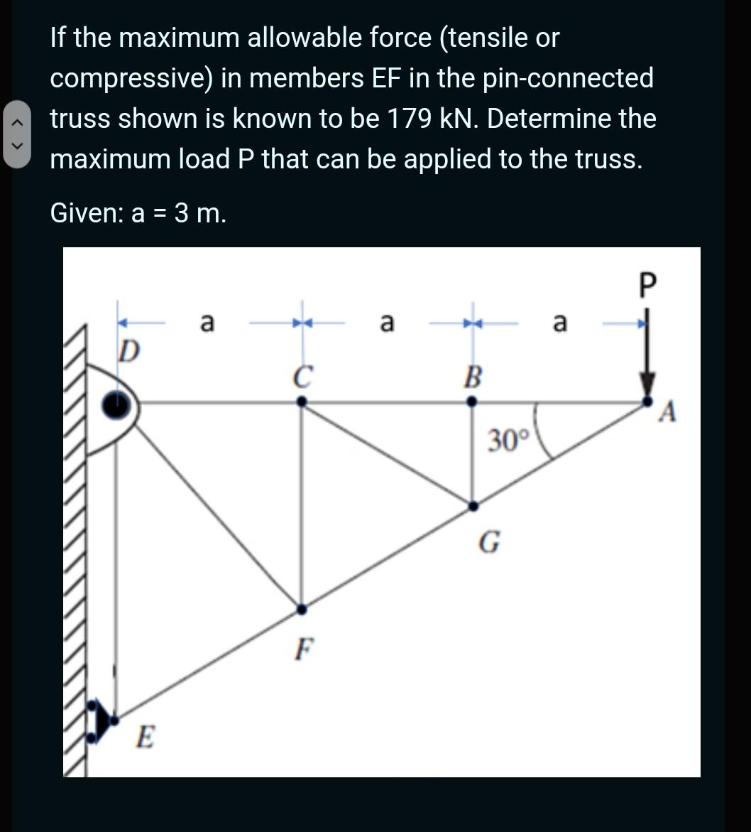 Solved If the maximum allowable force (tensile or | Chegg.com