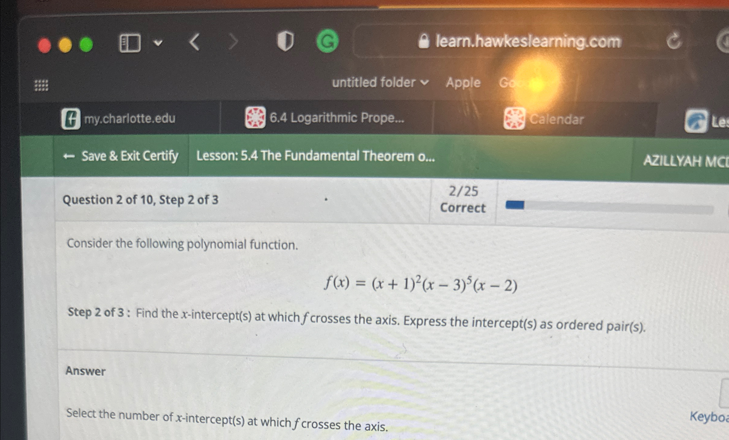 Solved learn.hawkeslearning.comuntitled | Chegg.com