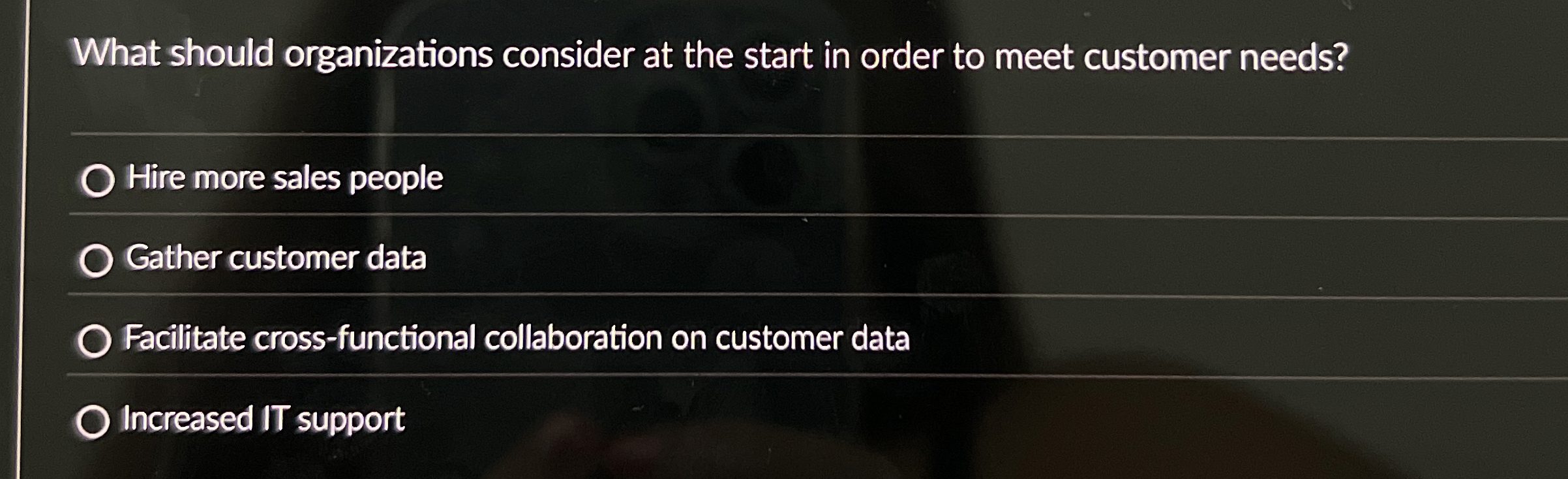 Solved What should organizations consider at the start in | Chegg.com