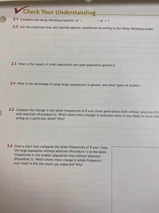 Solved Check Your Understanding 2.1 Complete the | Chegg.com