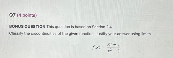 Solved BONUS QUESTION This question is based on Section 2.4. | Chegg.com