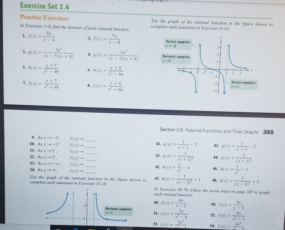 Solved Exercise Set 2.6 Practice Exercises In Exercises 1-8, | Chegg.com