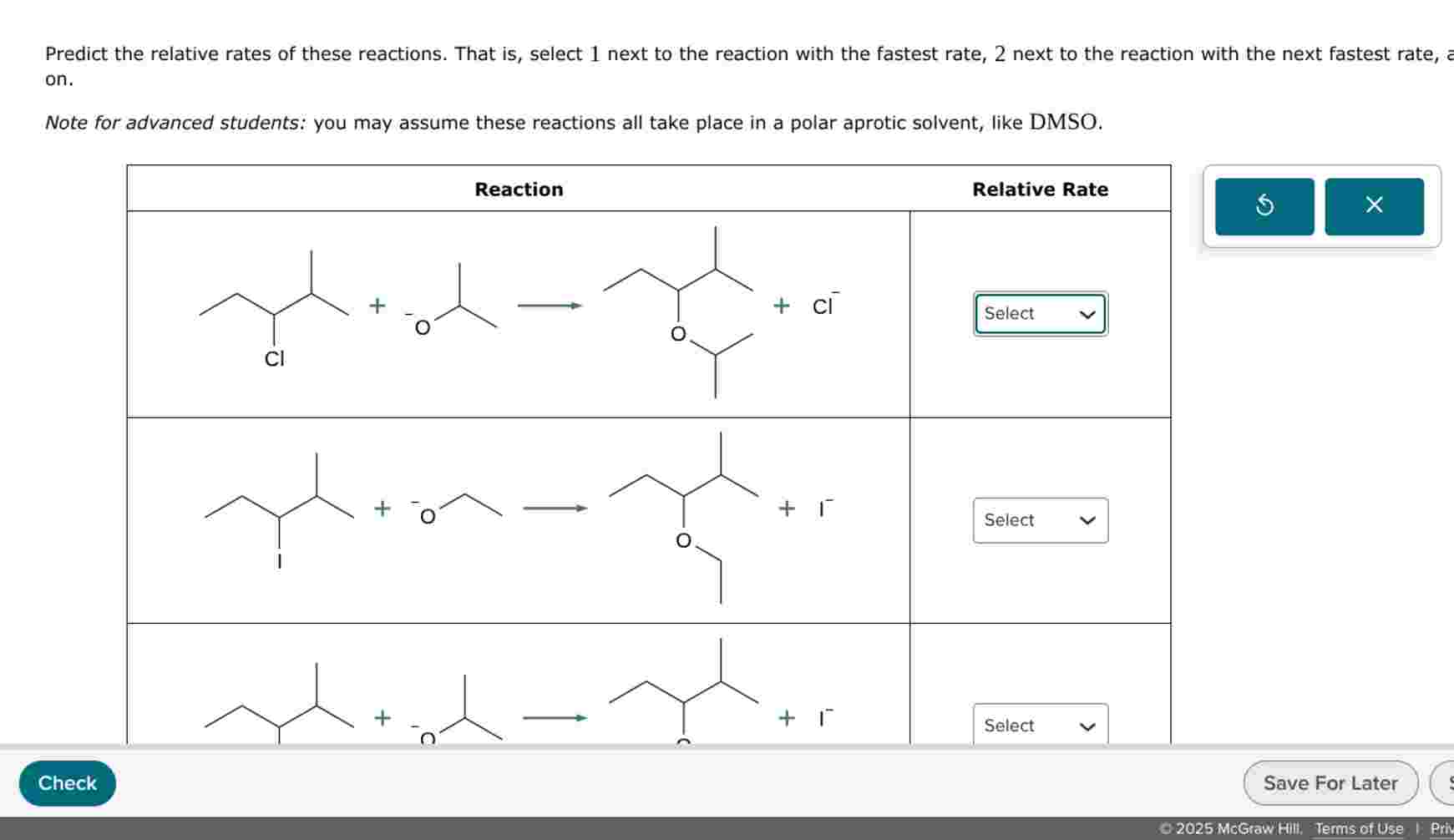 Solved Predict the relative rates of these reactions. That | Chegg.com