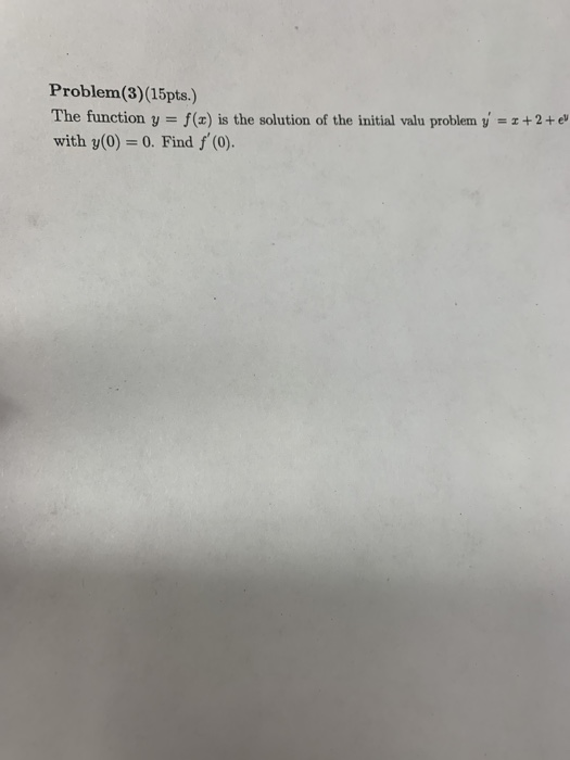 Solved Problem(3)(15pts.) The function y = f(x) is the | Chegg.com