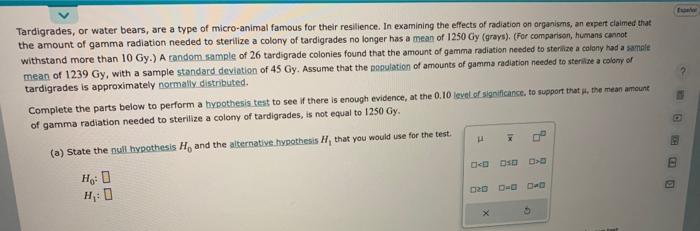 Solved Tardigrades, or water bears, are a type of | Chegg.com