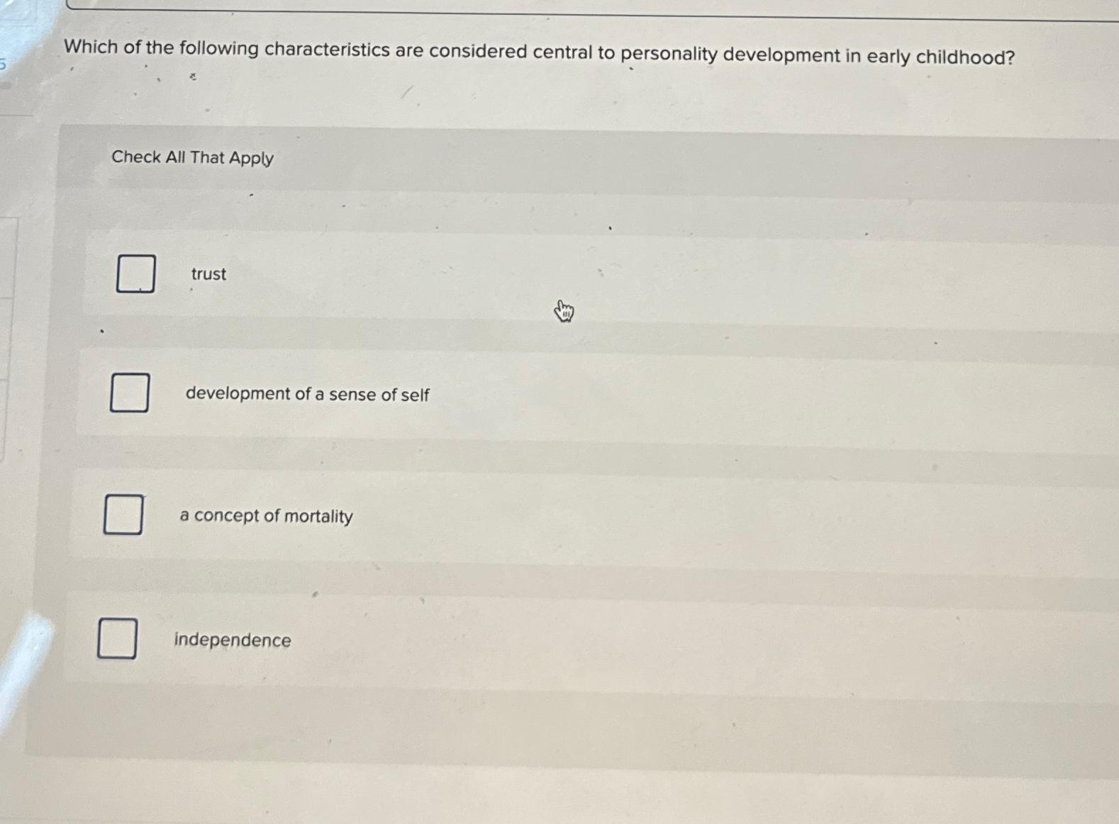 Solved Which of the following characteristics are considered | Chegg.com