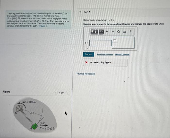 Solved The efkg blook is moving around the circular path | Chegg.com