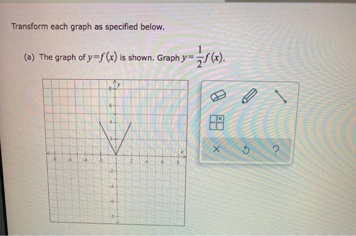 Solved Transform each graph as specified below. 1 (a) The | Chegg.com