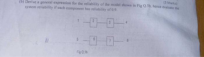 Solved (b) Derive a general expression for the reliability | Chegg.com