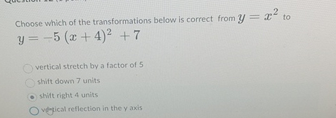 Solved Choose which of the transformations below is correct | Chegg.com