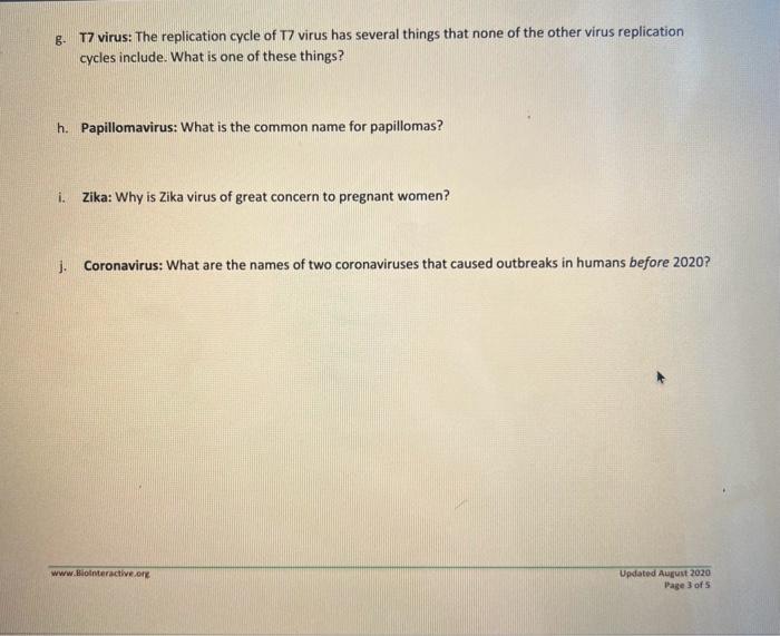Virus Explorer Click \& Learn Student Worksheet | Chegg.com