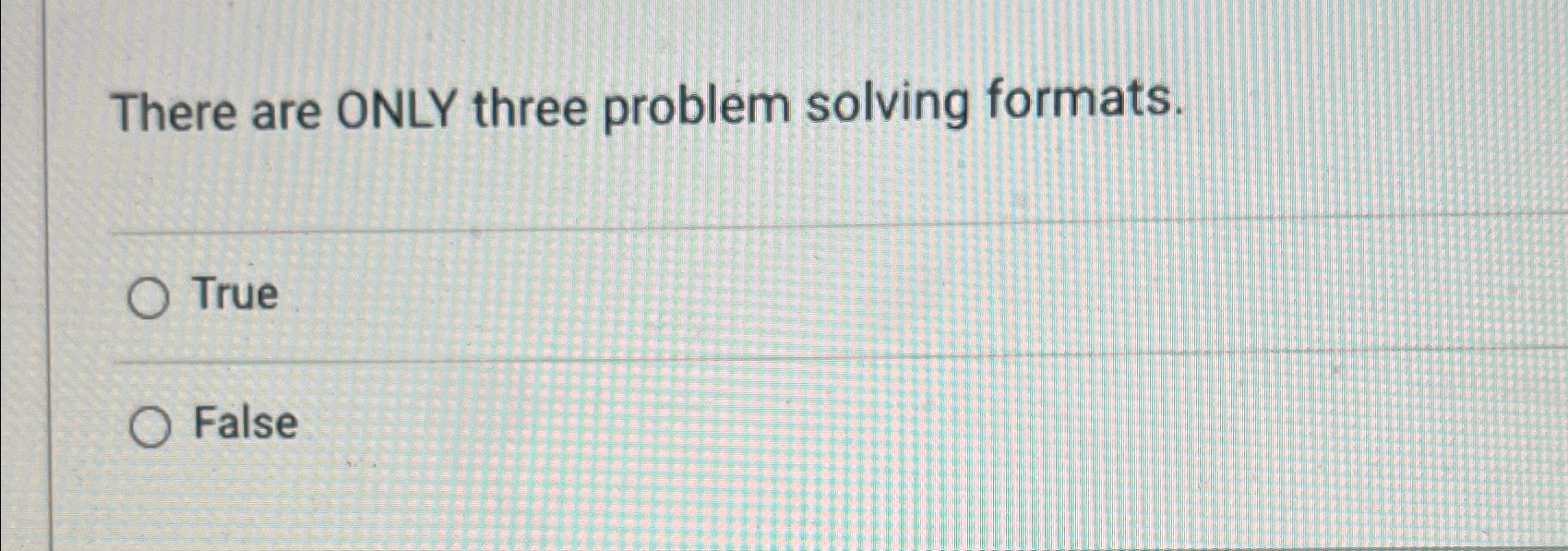 Solved There are ONLY three problem solving | Chegg.com