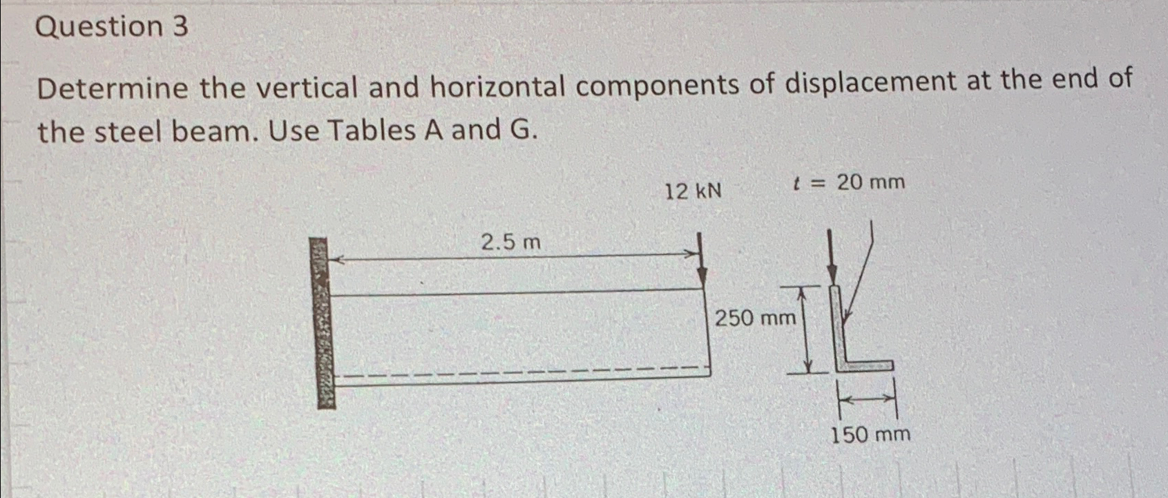 Solved Question 3Determine the vertical and horizontal | Chegg.com