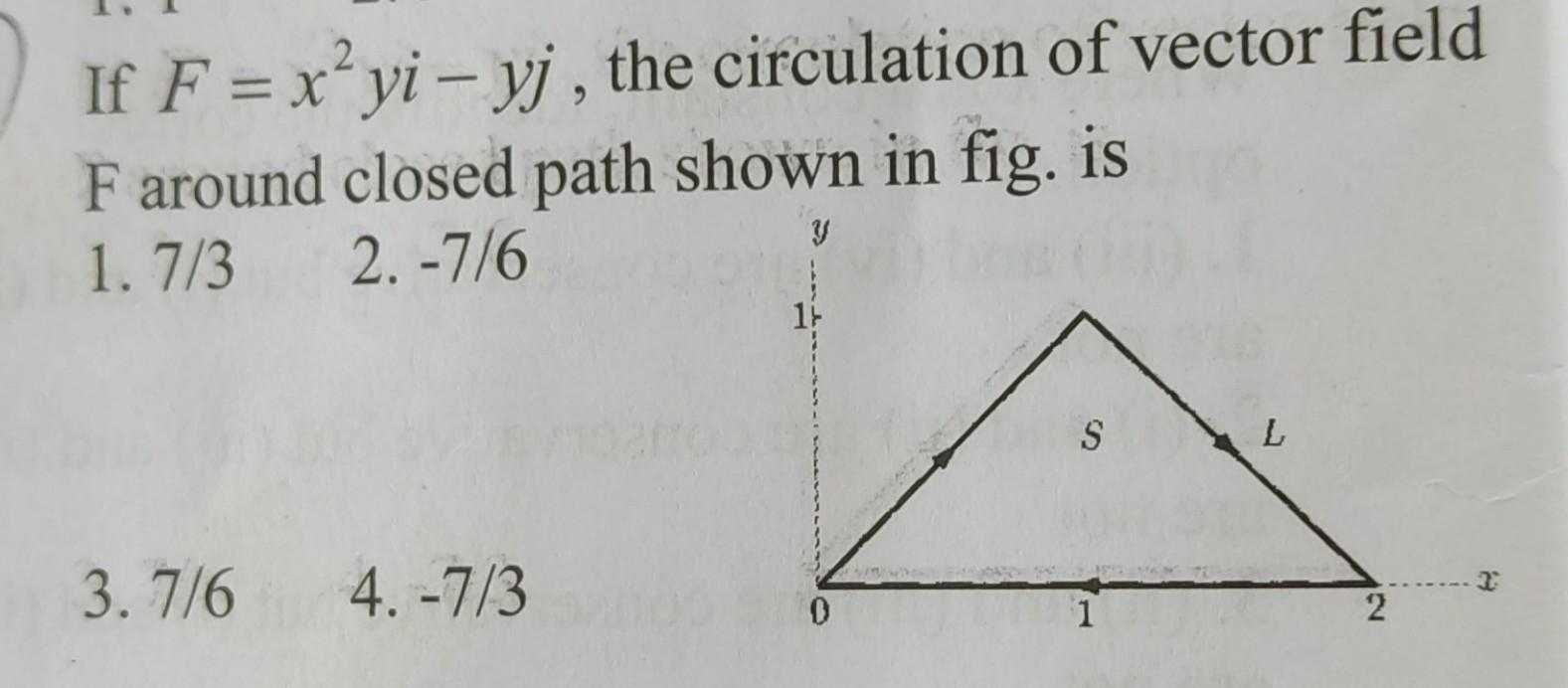 Solved If F=x2yi−yj, the circulation of vector field F | Chegg.com