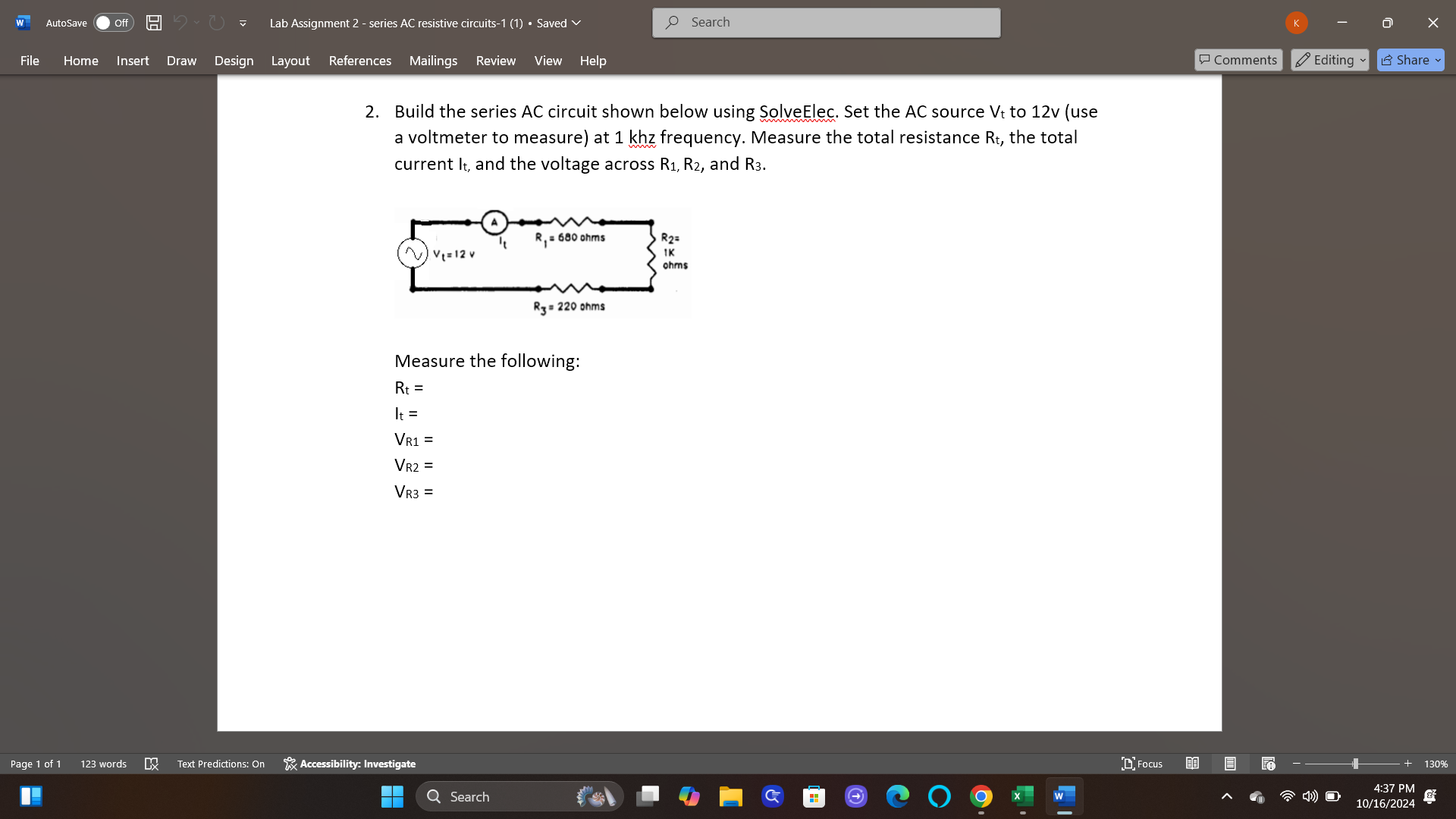 Solved SearchCommentsEditingShare2. ﻿Build the series AC | Chegg.com