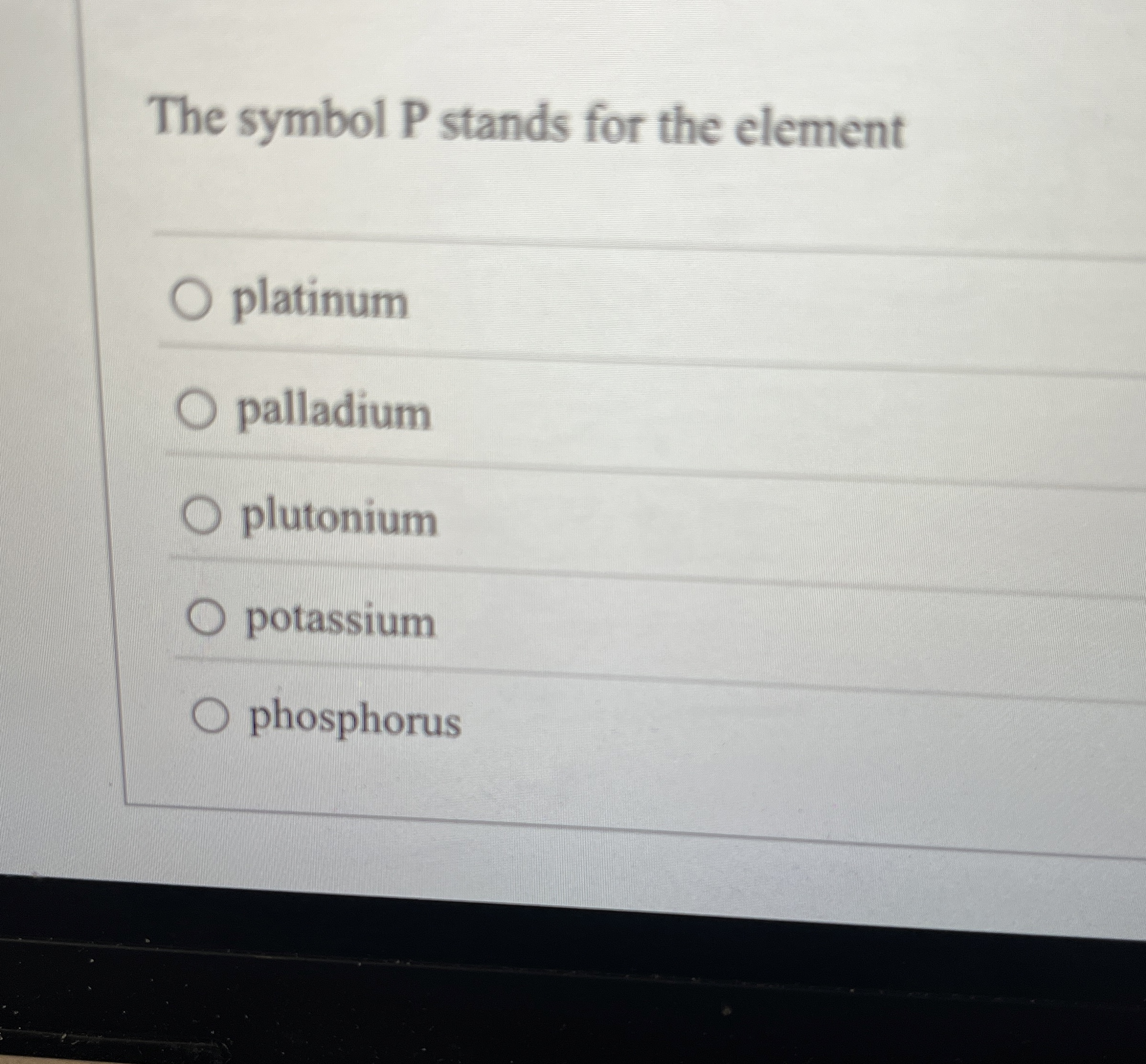Solved The symbol P stands for the | Chegg.com