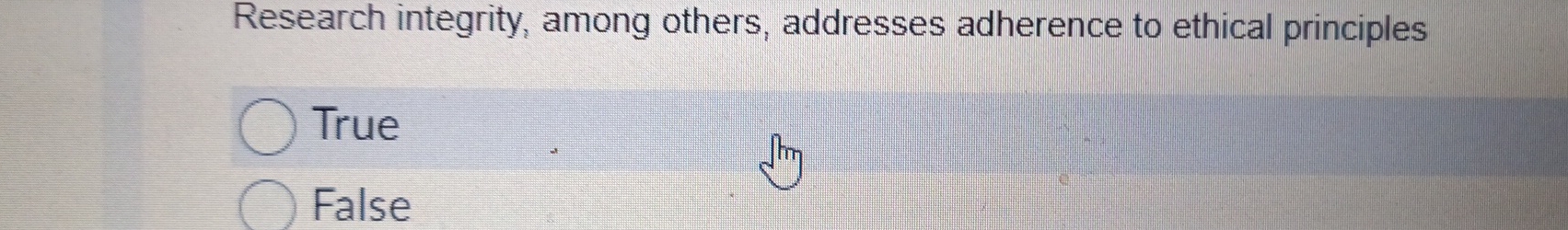 Solved Research integrity, among others, addresses adherence | Chegg.com