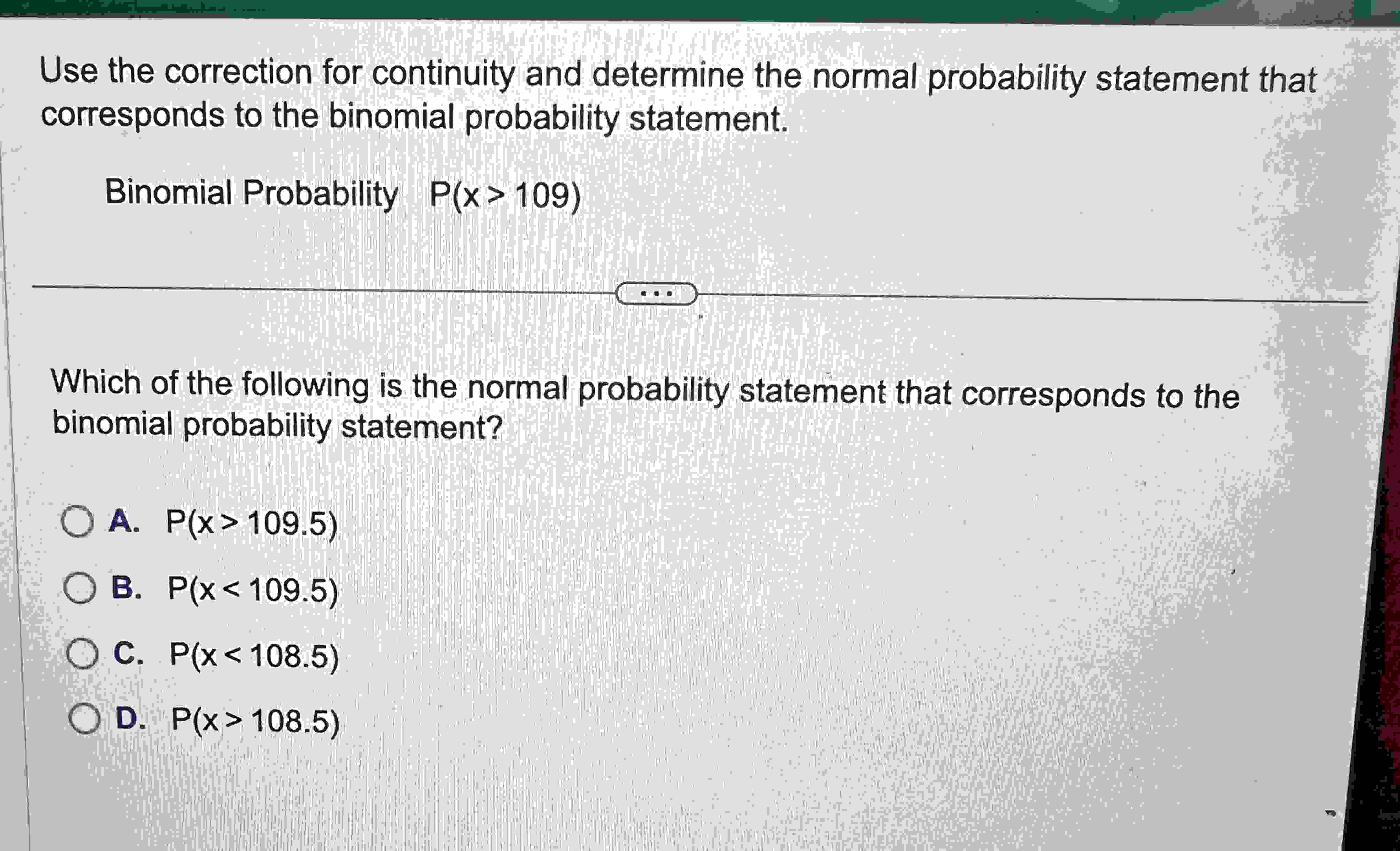 Solved Use The Correction For Continuity And Determine The