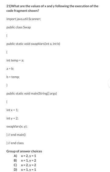 Solved 19) What is the output of the following program? | Chegg.com