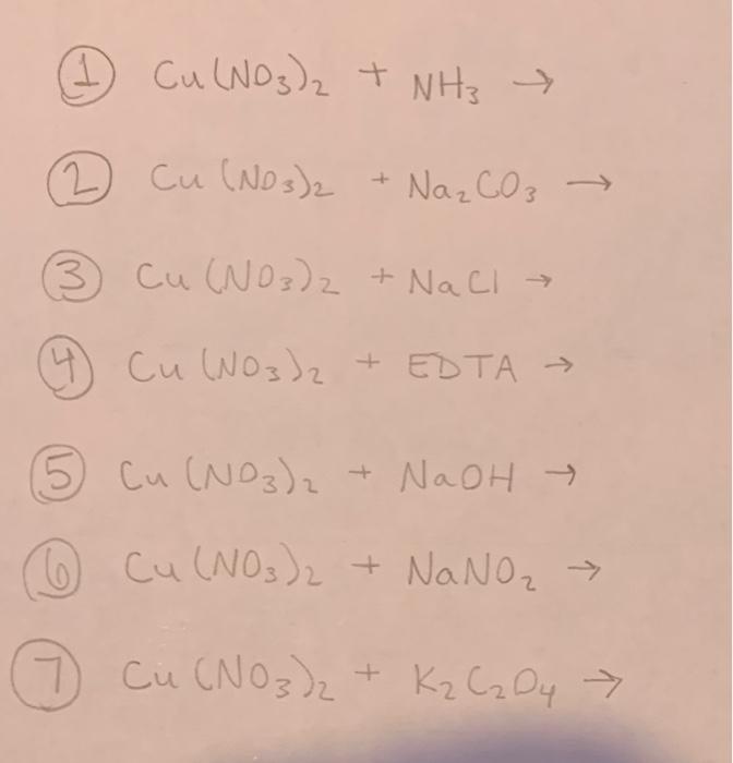 Cu WO3)2 + NH3 > 2 Cu (NO3)2 - Na₂CO3 → 3 Cu(NO3)2 + | Chegg.com