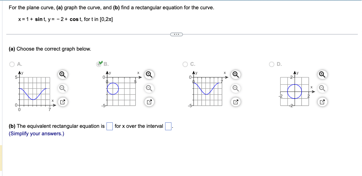 Solved For the plane curve, (a) ﻿graph the curve, and (b) | Chegg.com